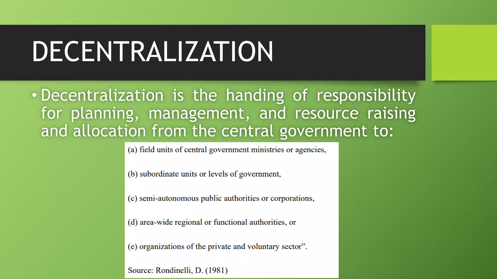 Decentralization and local governance | PDF