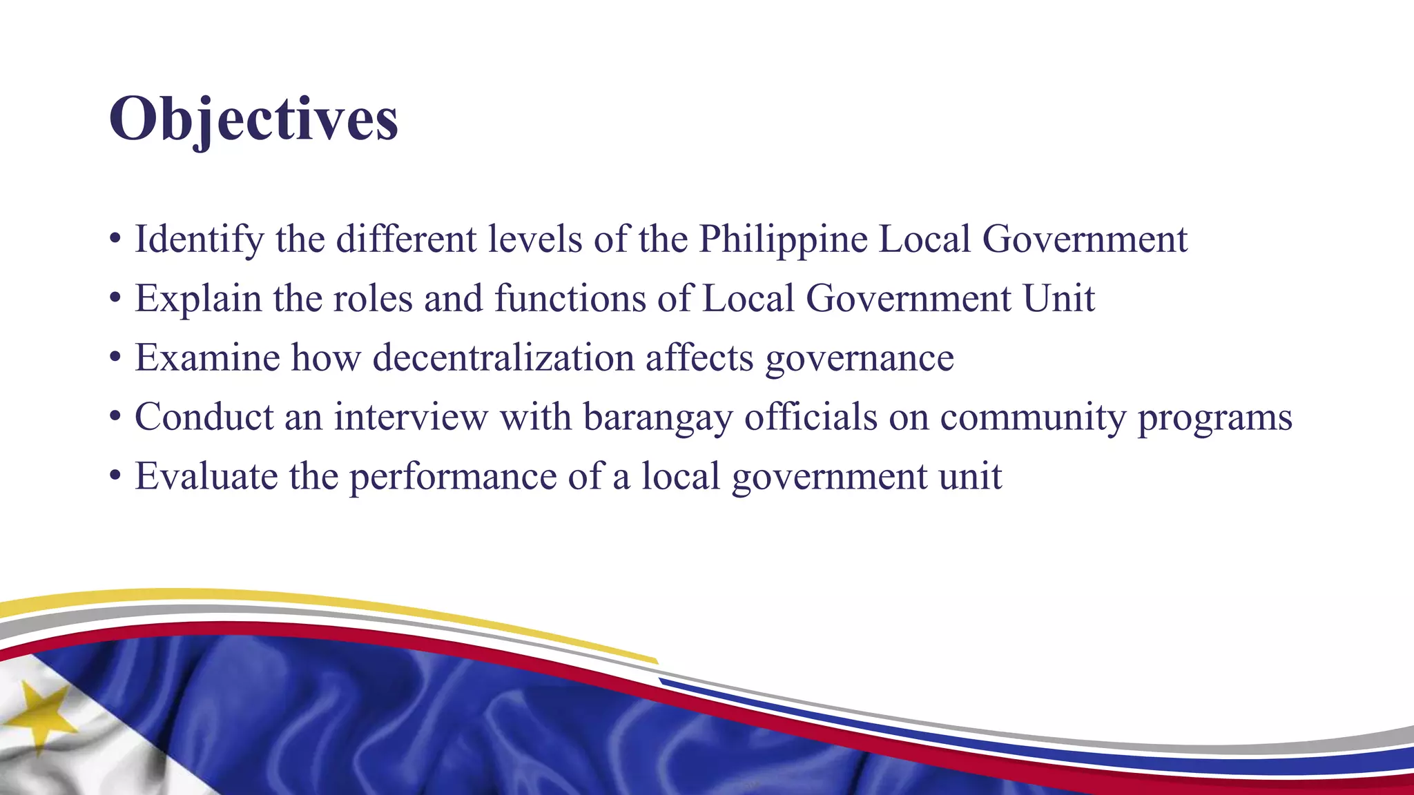 SHS Powerpoint: Decentralization and local governance (politics) | PPTX