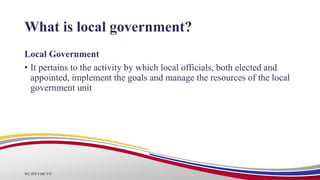 SHS Powerpoint: Decentralization and local governance (politics) | PPTX