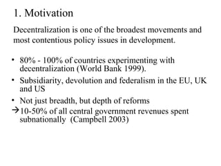 Decentralization and popular democracy - governance from below in ...