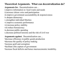 Decentralization and popular democracy - governance from below in ...