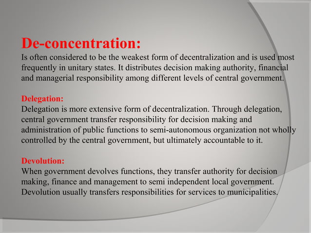 Decentralization concept & city evolution | PPT | Developmental Sites ...