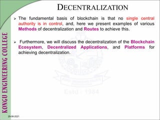 Decentralization in blockchain | PDF
