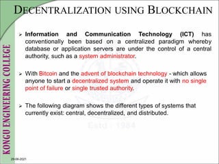 Decentralization in blockchain | PDF