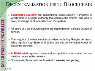 Decentralization in blockchain | PDF | Computer Software and Applications | Computing
