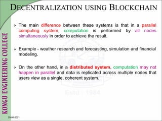 Decentralization in blockchain | PDF | Computer Software and Applications | Computing