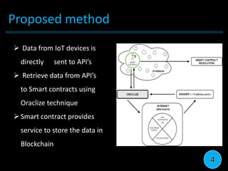 Decentralization of internet of things with blockchain architecture | PPT