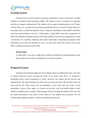 Decentralized access control with anonymous authentication of data stored in clouds | PDF