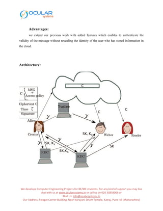Decentralized access control with anonymous authentication of data stored in clouds | PDF