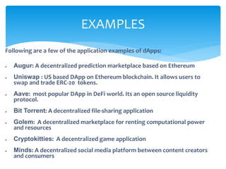 DECENTRALIZED APPLICATIONS USING BLOCKCHAING TECHNOLOGY.pptx