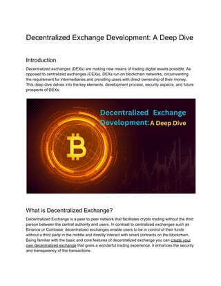 Decentralized Exchange Development_ A Deep Dive.pdf