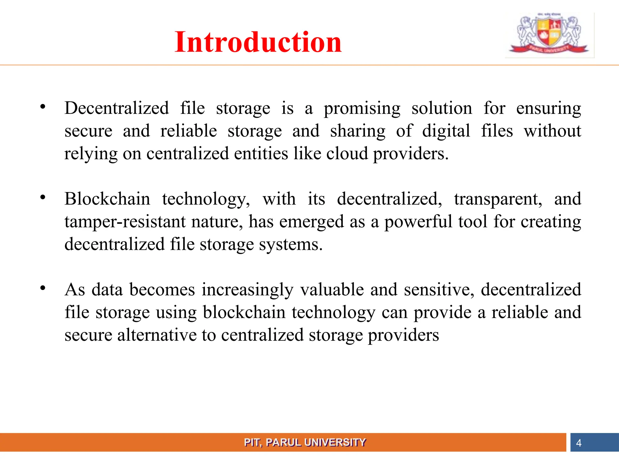 Decentralized File Storage System Using Blockchain 1ppt