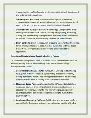 Decentralized Finance Catalysts of Transforming the Financial Services | PDF