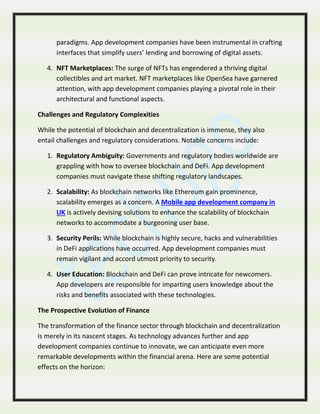 Decentralized Finance Catalysts of Transforming the Financial Services | PDF