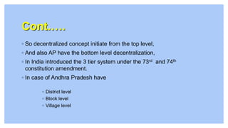 Decentralized in andhra pradesh | PPT
