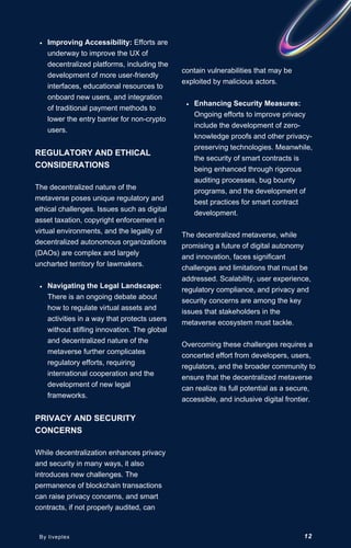 DECENTRALIZED METAVERSE | PDF