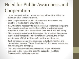 National Urban Transport Policy | PPTX