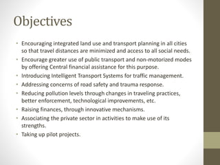 National Urban Transport Policy | PPTX
