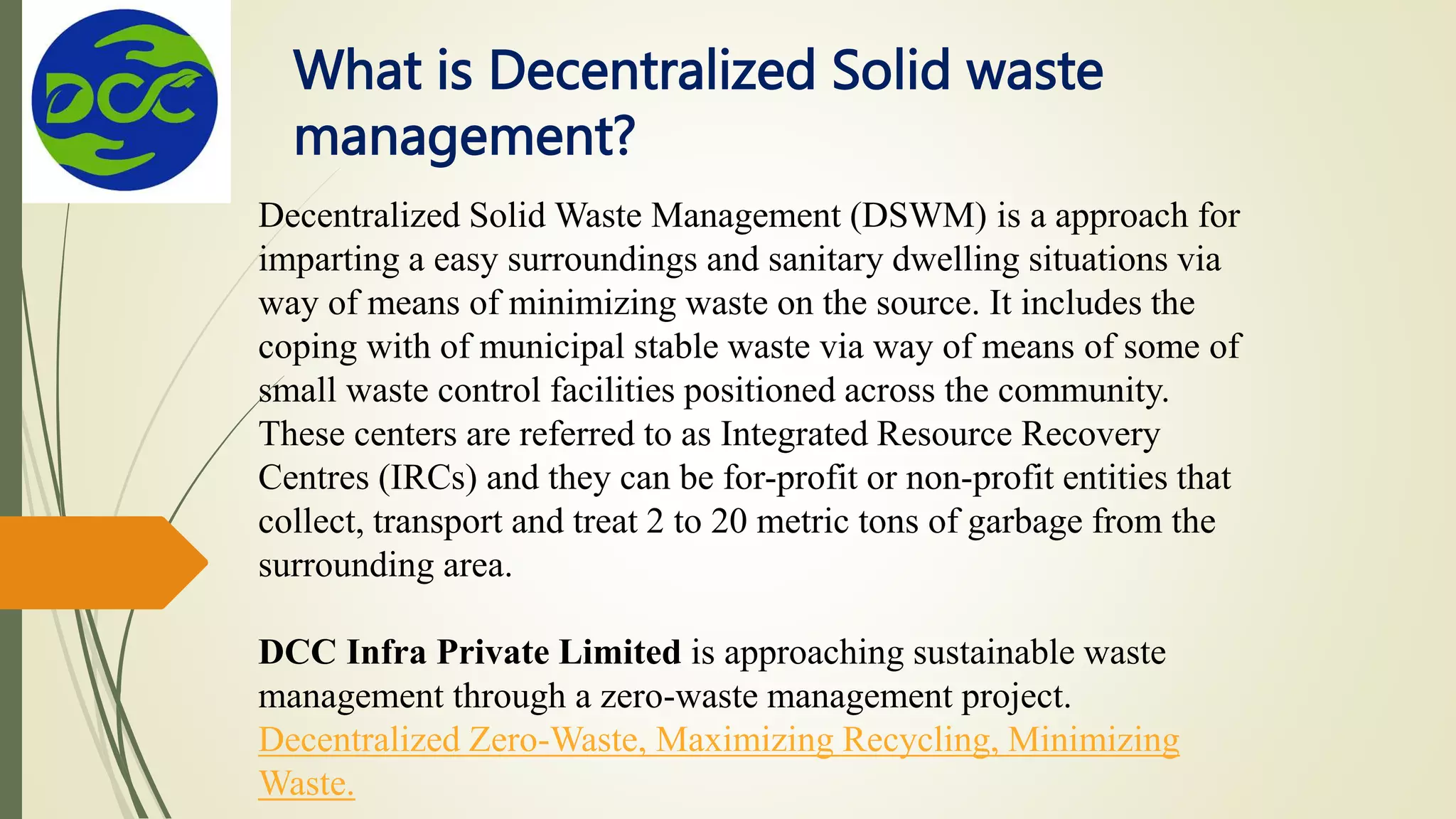Decentralized Solid Waste Management (DSWM) | PPTX