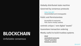 Decentralized technology: a (short) survey | PPT