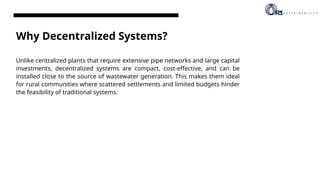 Decentralized Wastewater Treatment: A Rural Infrastructure Solution | PPTX
