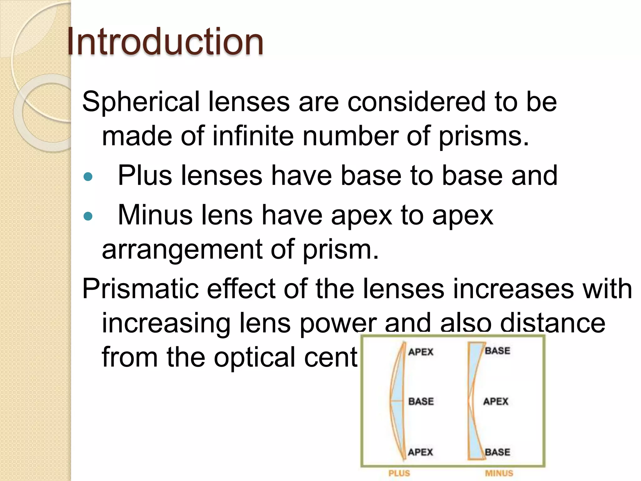 Decentration and prismatic effect in lens (1) | PPTX