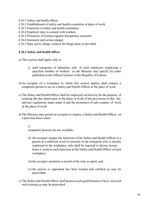 Decent work Act of Liberia (passed into law) | PPTX