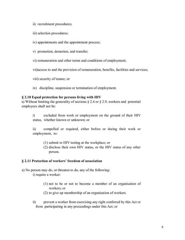 Decent work act july-6-2015-mol | PDF