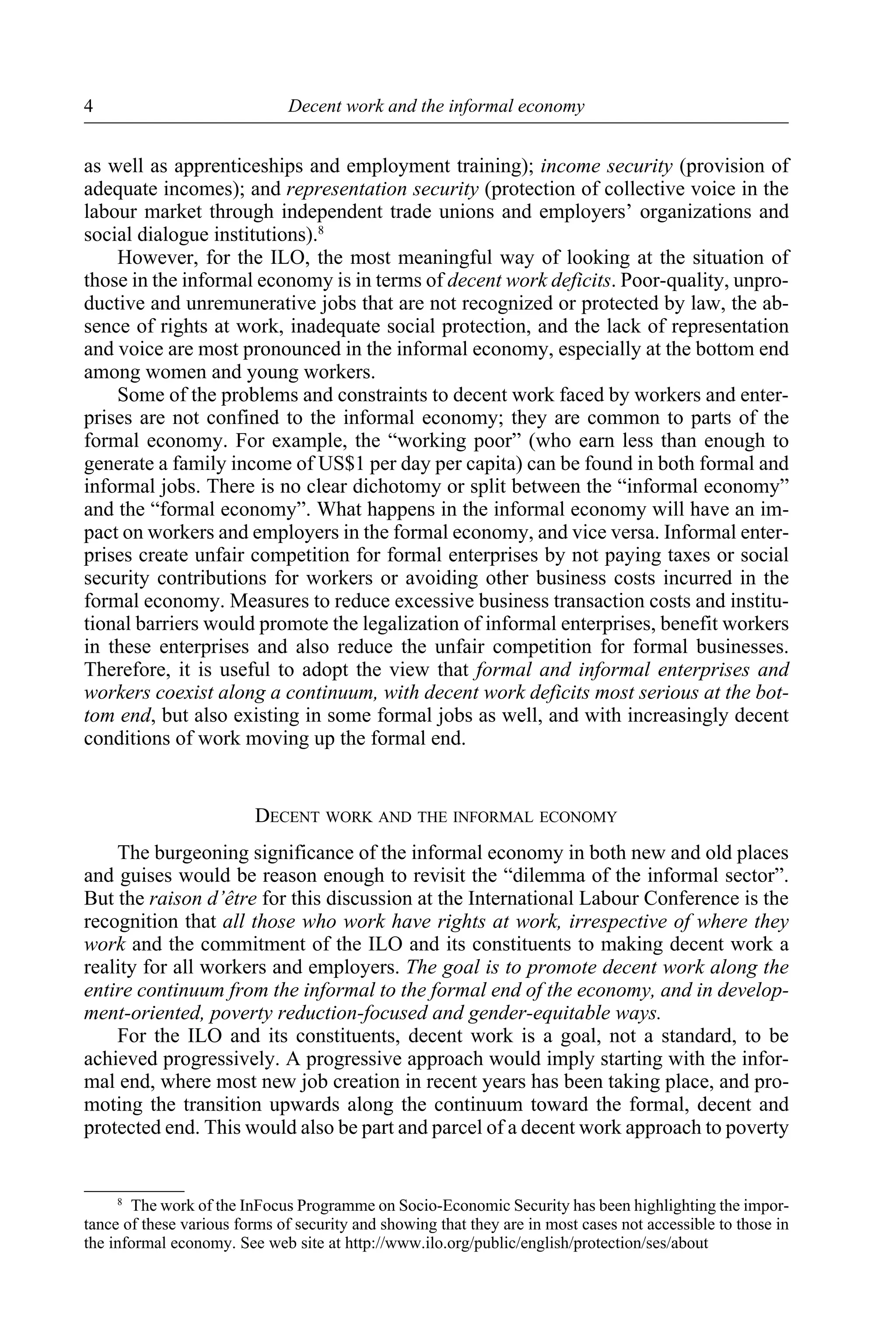 Decent work and the informal economy | PDF