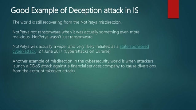Deception. An overview in Cybersecurity | PPTX