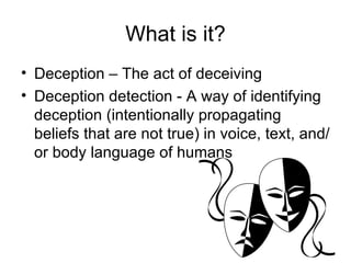 Deception Detection | PPT
