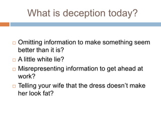 Deception in the Works of William Shakespeare | PPTX