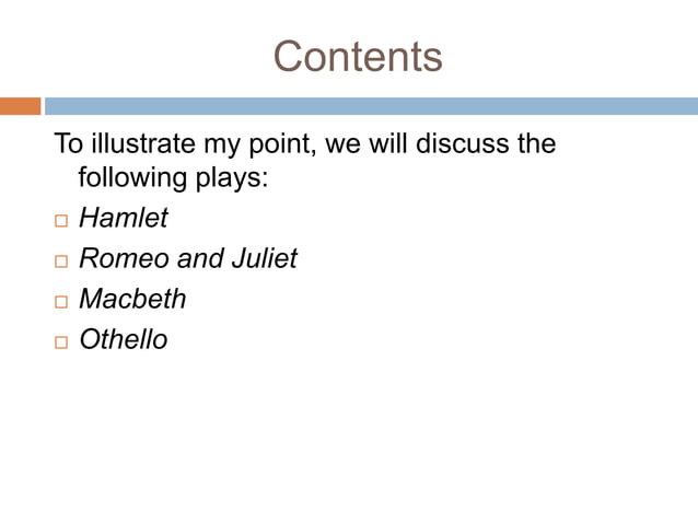 Deception in the Works of William Shakespeare | PPT