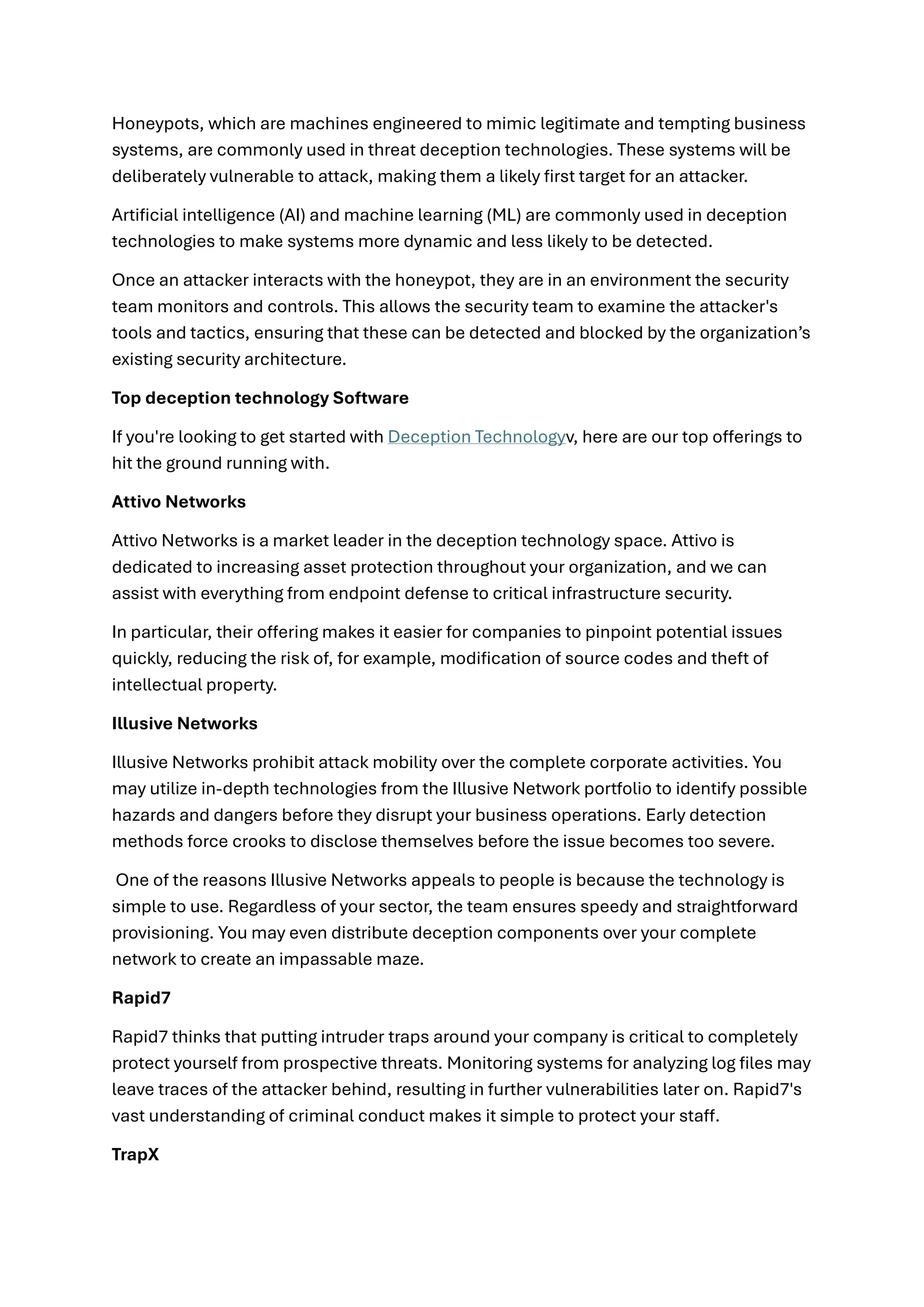 Strengthening Cyber Defenses with Deception Technology: Top Tools and ...