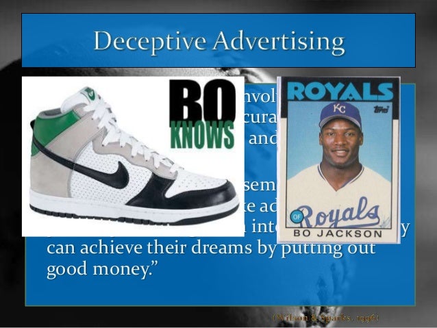 Deceptive Advertising Examples Some Examples Of Misleading/Deceptive
