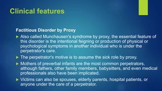 Deceptive syndromes- factitious disorder & malingering | PPTX