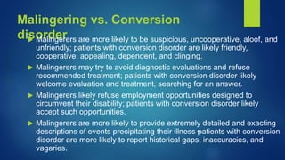 Deceptive syndromes- factitious disorder & malingering | PPTX