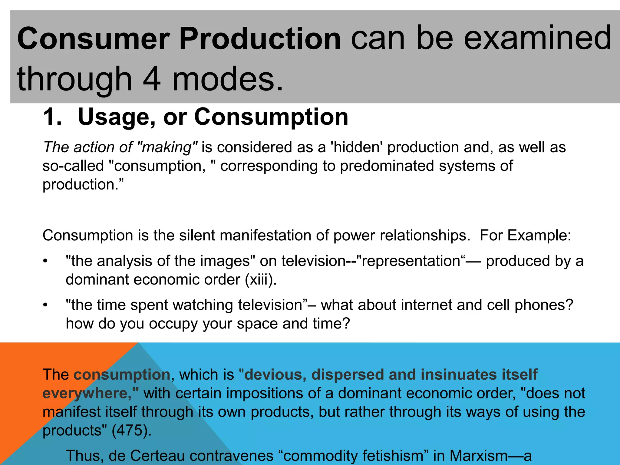 De certeau the practice of everyday life | PPTX