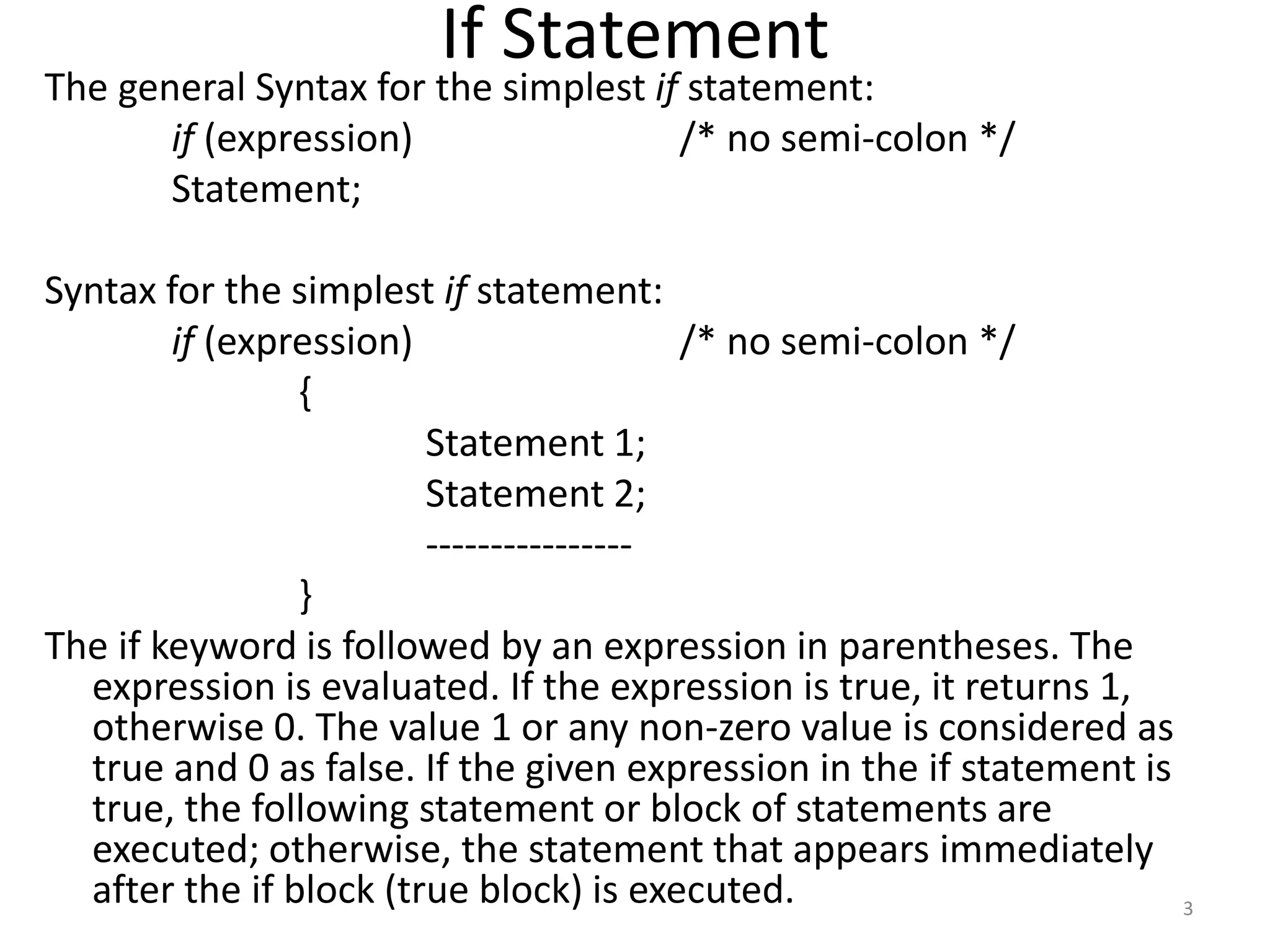 Decision Making and Branching in C | PPT