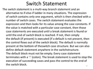 Decision Making and Branching in C | PPT