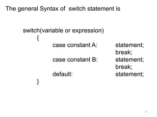 Decision Making and Branching in C | PPT