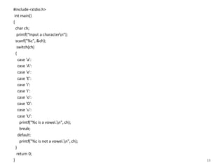 Decision Making and Branching in C | PPT