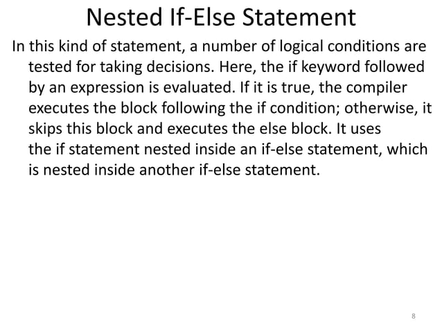 Decision Making and Branching in C | PPT