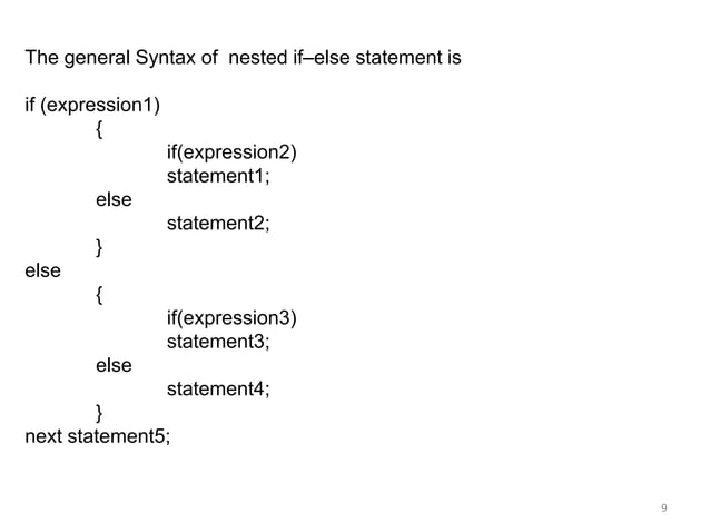 Decision Making and Branching in C | PPT