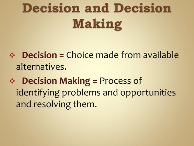 Decision making process | PPTX