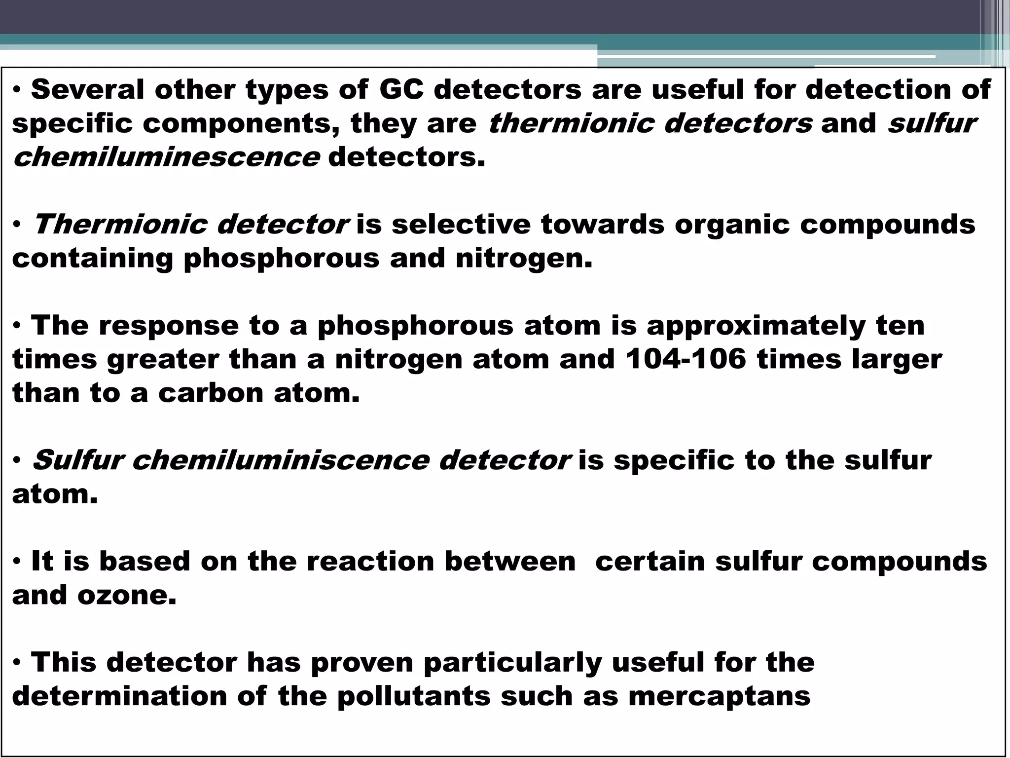DETECTORS USED IN GAS CHROMATOGRAPHY AND HPLC BY P.RAVISANKAR. | PPTX