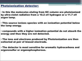 DETECTORS USED IN GAS CHROMATOGRAPHY AND HPLC BY P.RAVISANKAR. | PPTX