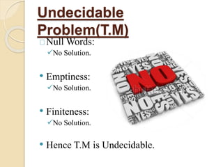 Deciability (automata presentation) | PPTX