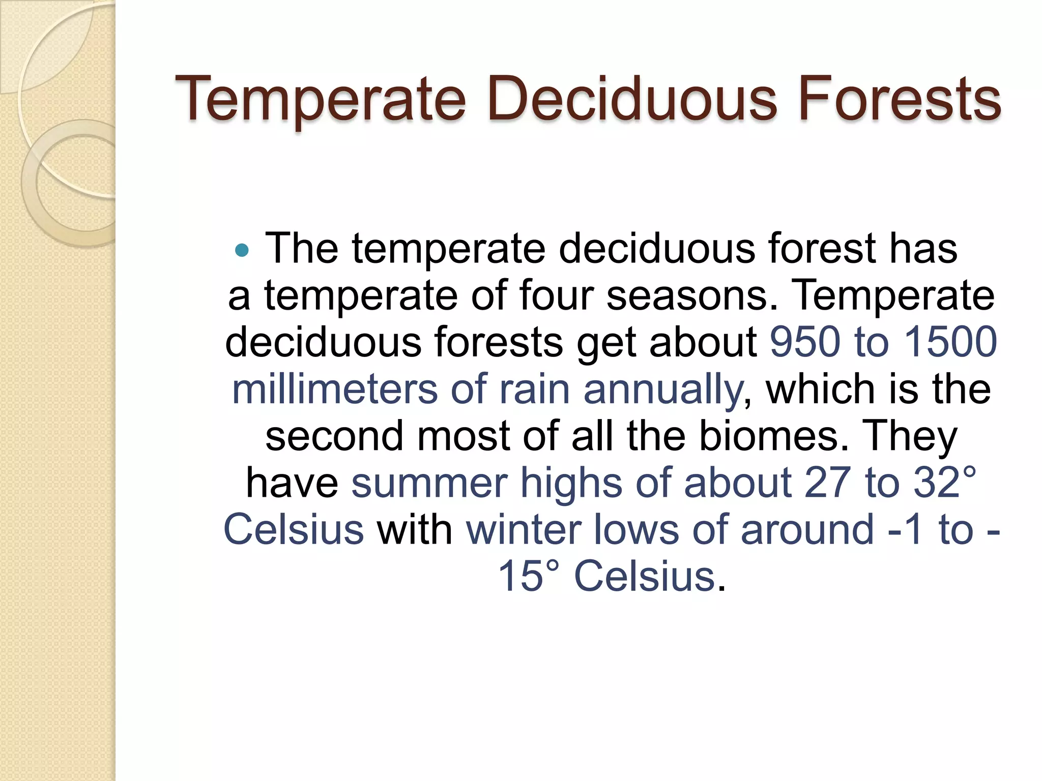 Decidous forests | PPTX