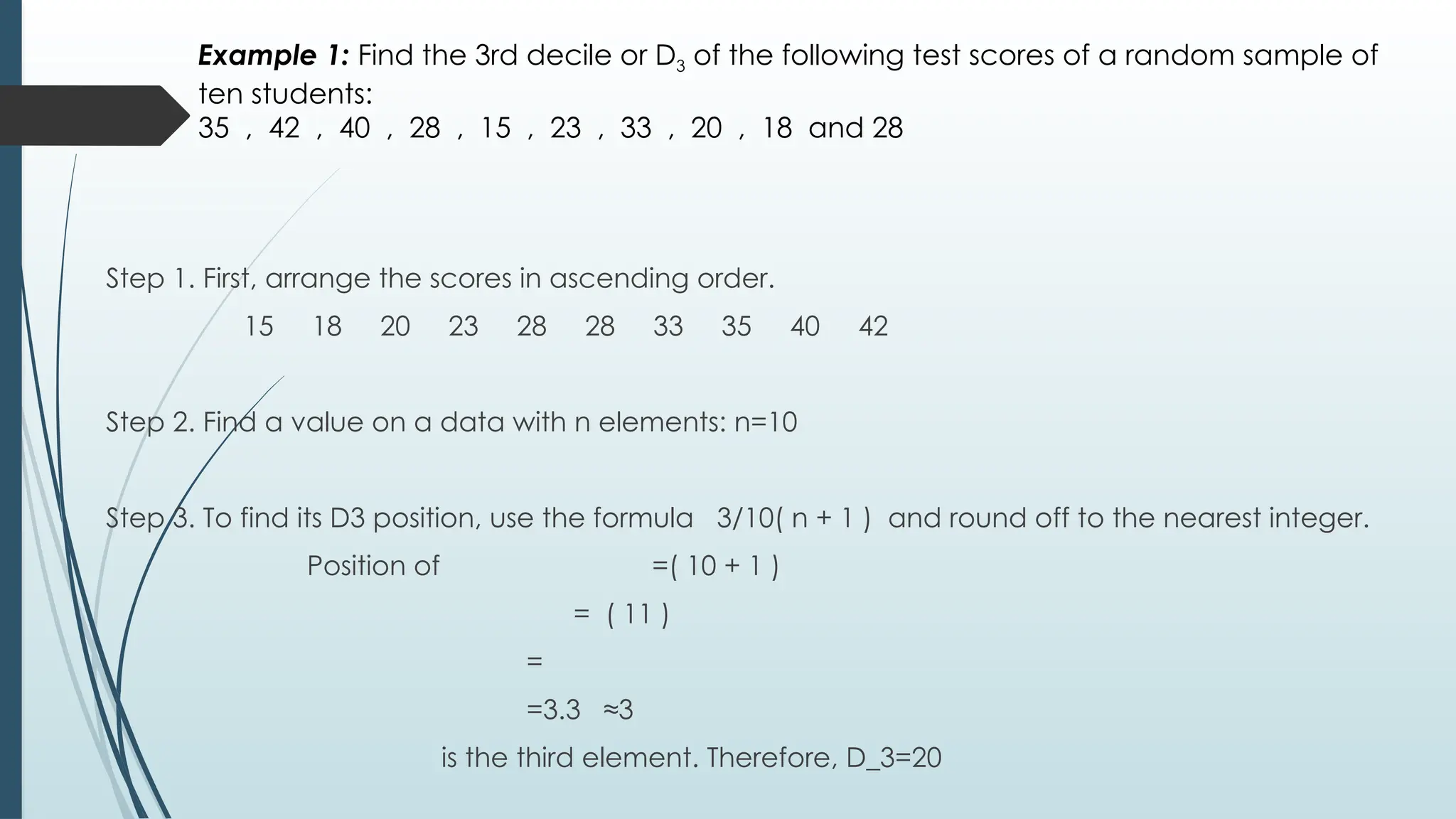 Introduction to Decile and Percentile topic | PPTX